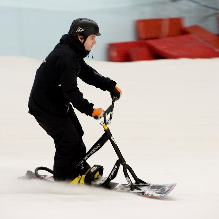 Calling thrill seekers... the Snowscoot has landed: Latest winter craze ...