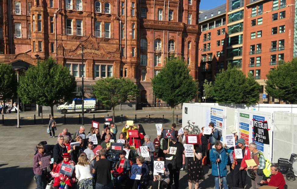 Equality for everybody? Disability activists protest against Peterloo ...