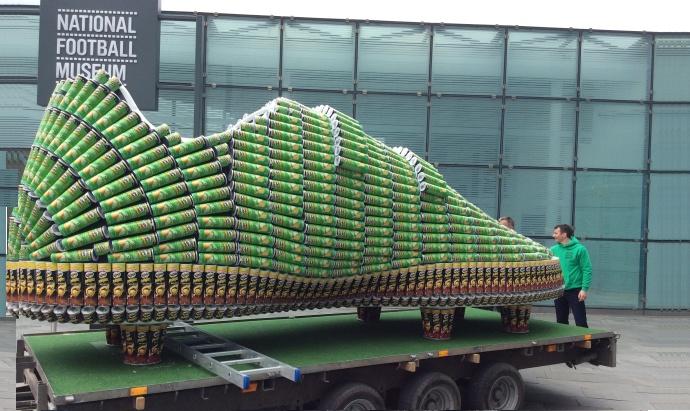 Pringooals! World’s biggest boot made of Pringle cans hopes to bring ...