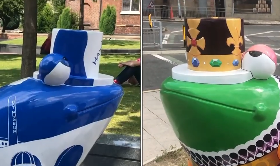 Stockport's Giant Leap: Frog sculptures take over town in 'hoppingly ...