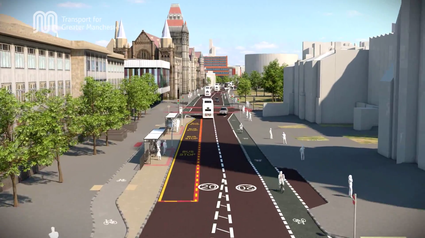 Extended 'Dutch-style' cycle lanes will turn Manchester into bus and ...