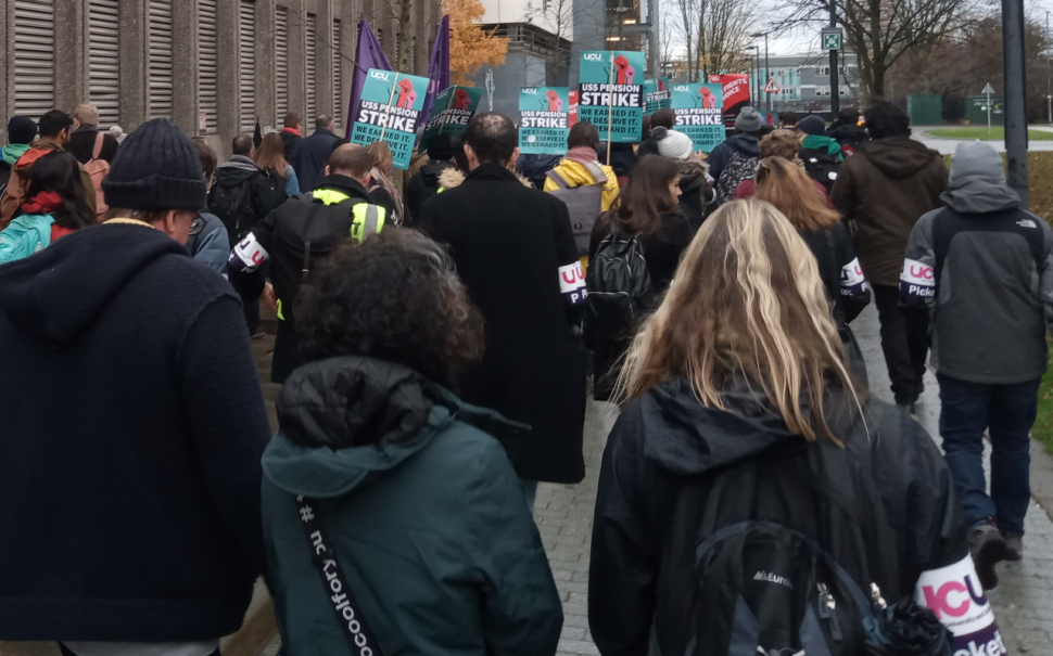 Staff and students unite outside University of Manchester as national ...