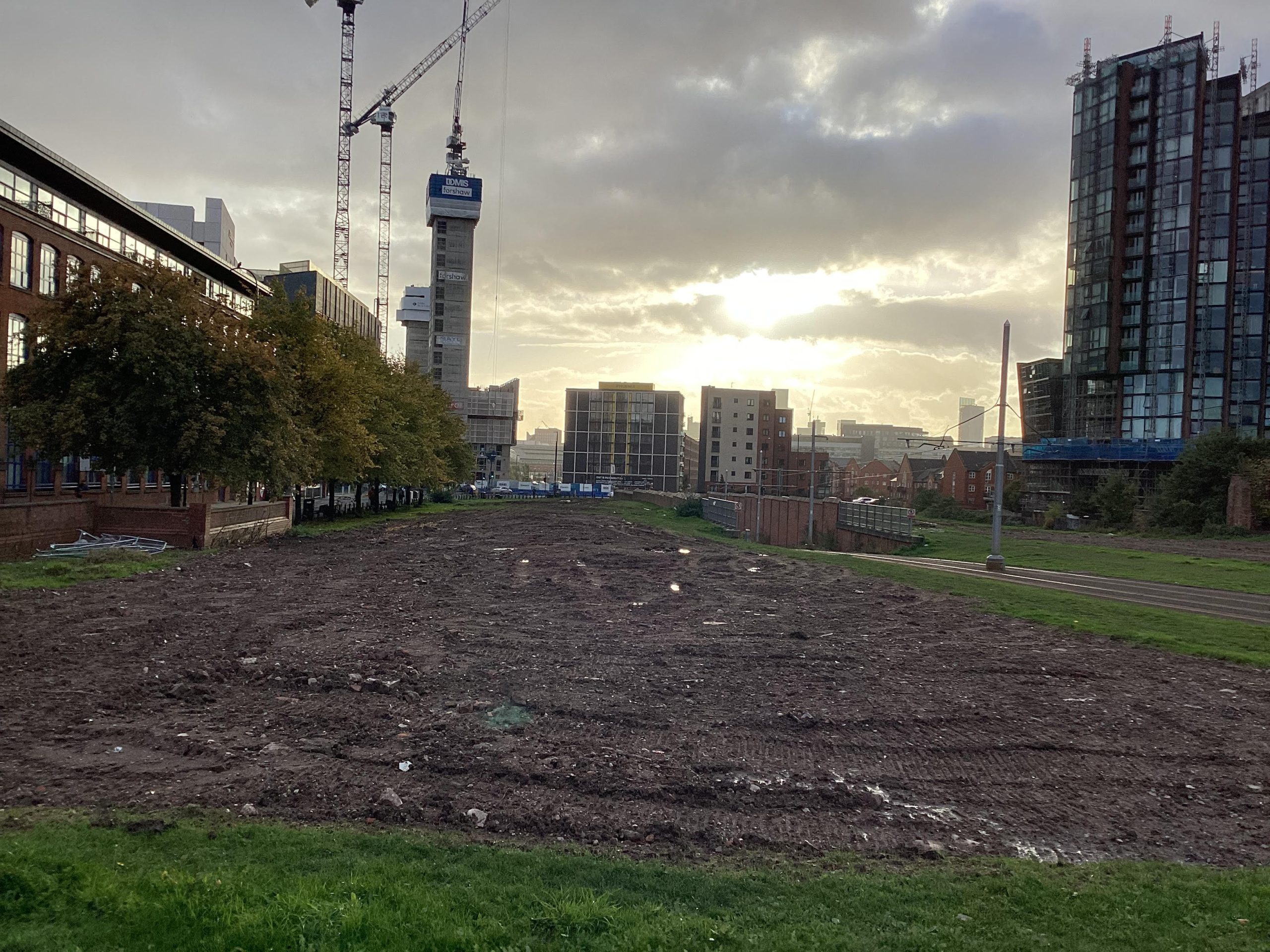 Green space dug up in New Islington - Mancunian Matters