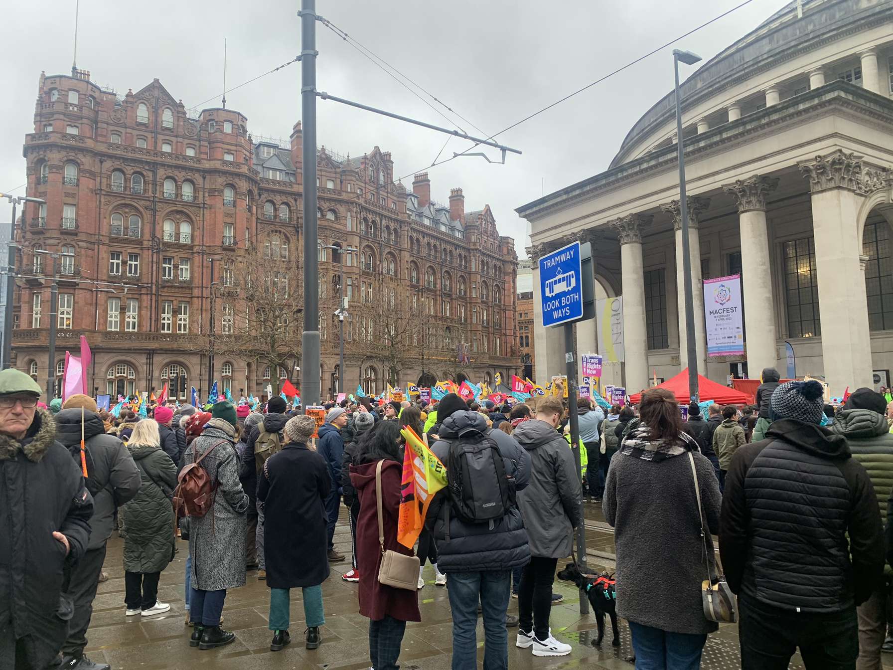 Massive teachers' strike takes over St Peter's Square - Mancunian Matters