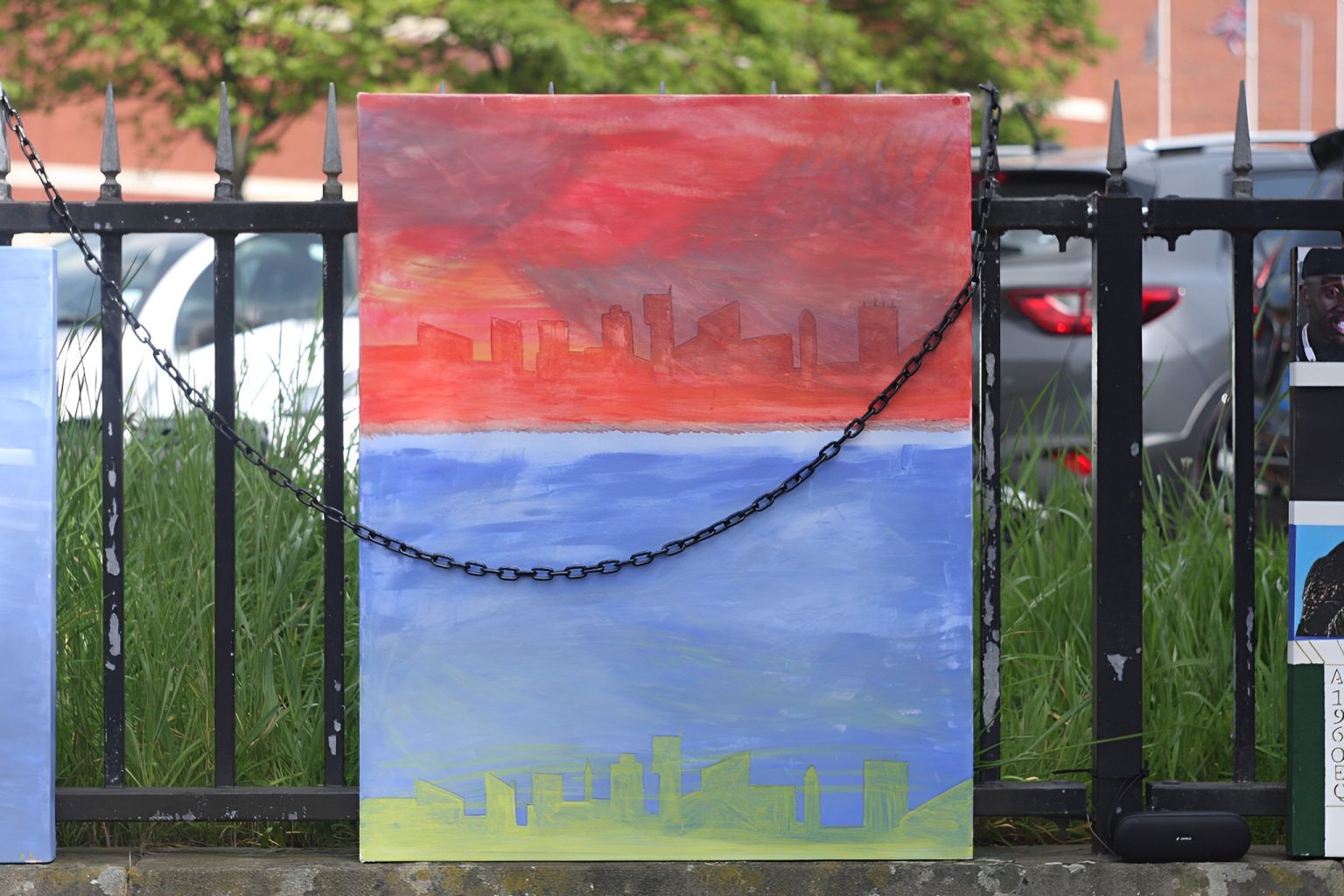 'Made in Strangeways': The prisoners' art chained to the railings of ...