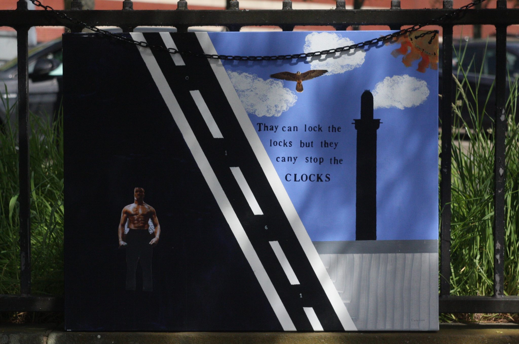 'Made in Strangeways': The prisoners' art chained to the railings of ...